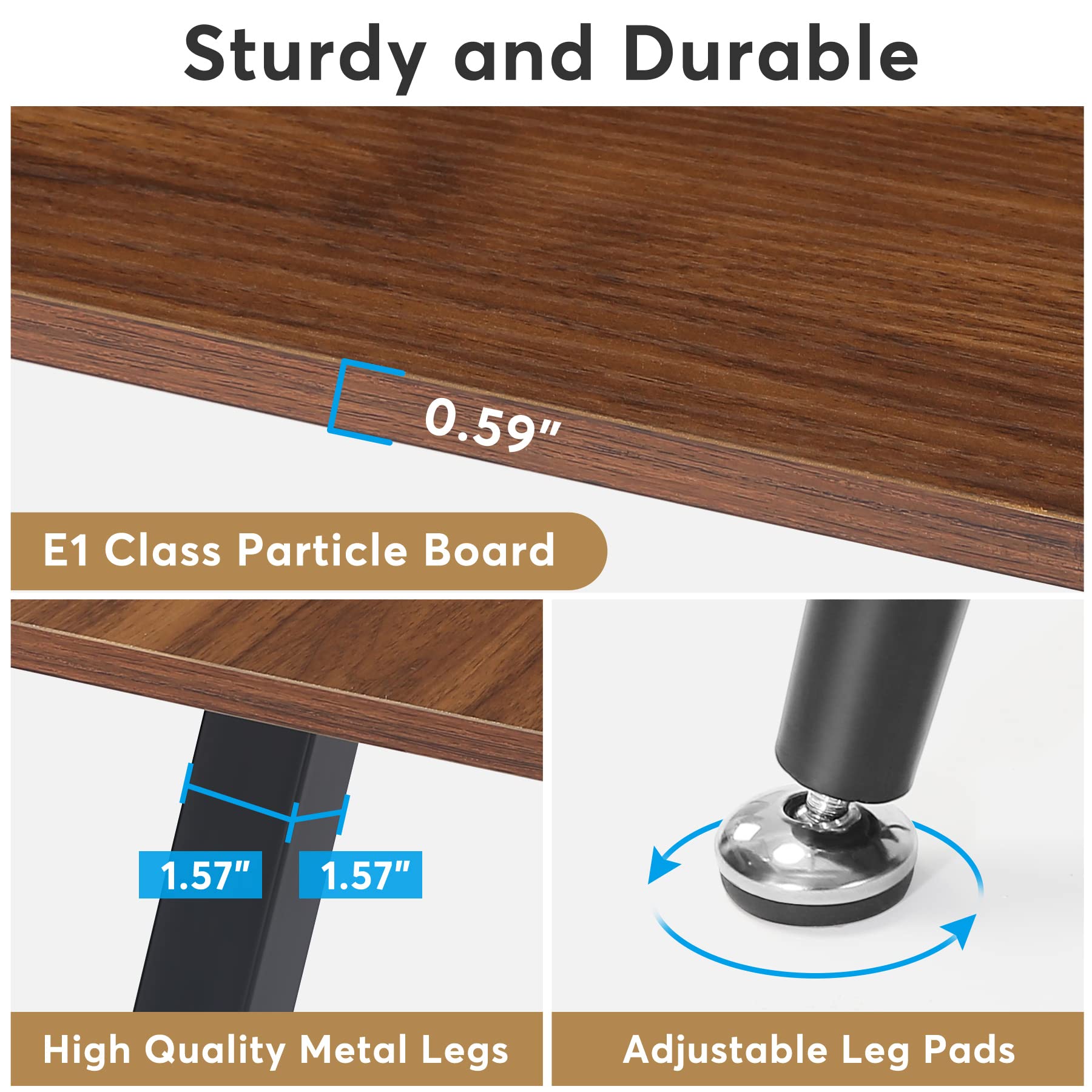 Tribesigns 6FT Conference Table, Rectangular Meeting Room Tables, Modern Industrial Seminar Table Boardroom Desk with Metal Legs for Office, 70.8’’ L x 31.5’’ W x 29.5’’ H (Brown and Black)