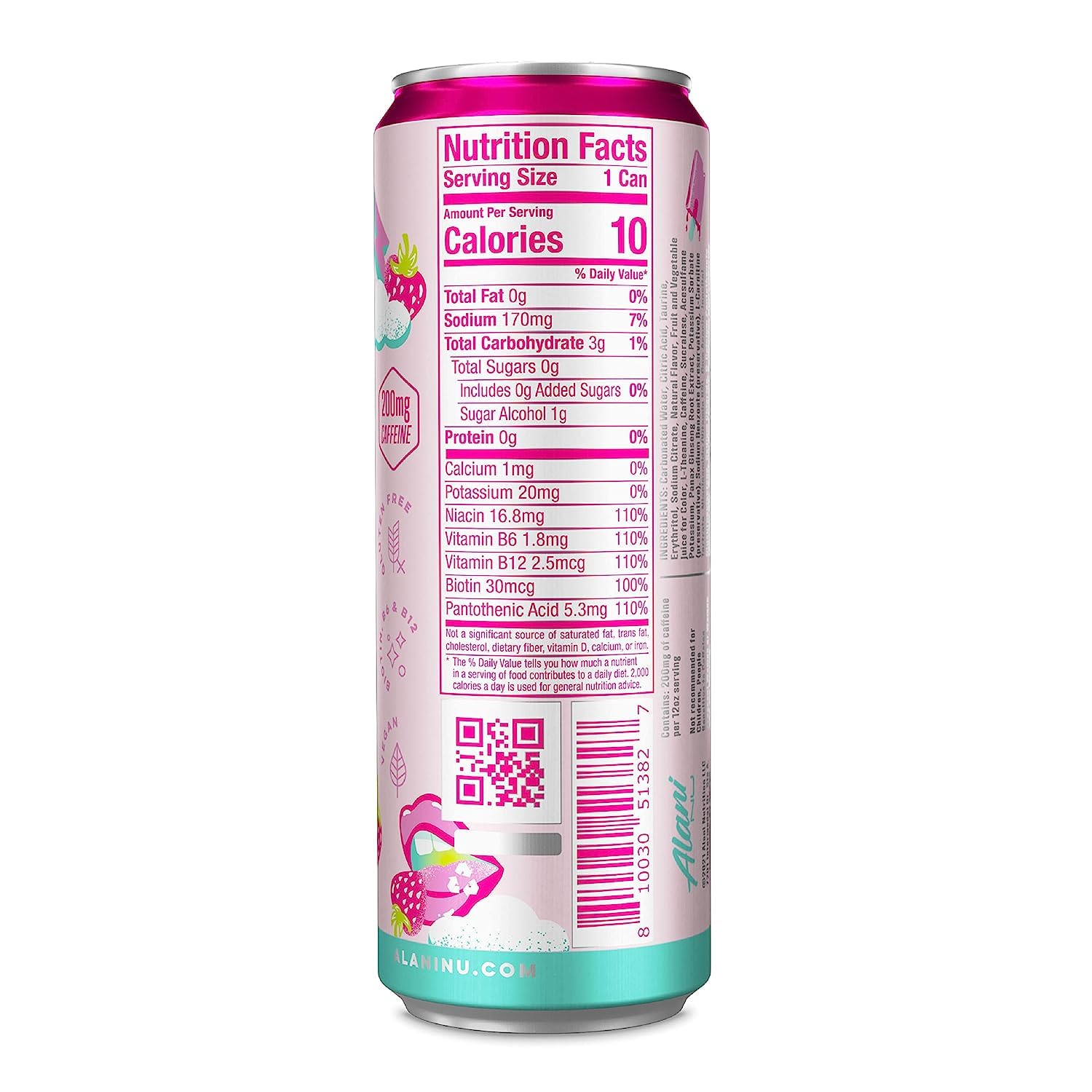 Sugar-Free Energy Drink- Alani Nu - Witch's Brew & Berry Pop Combo Pack - 6 12oz Cans Each (12 Pack)