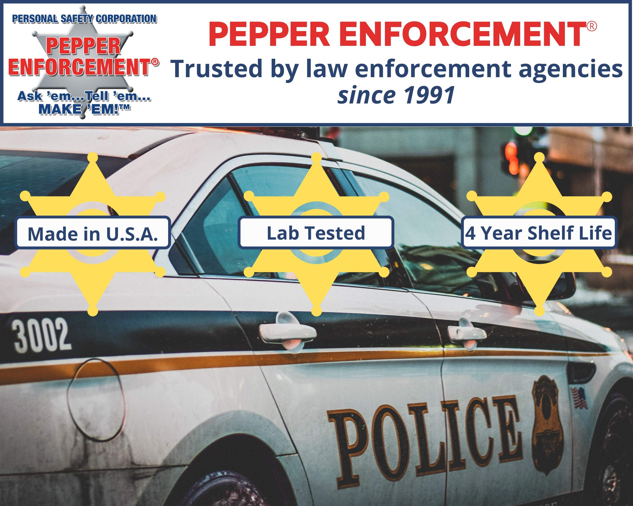 Pepper Enforcement PE510M-FT Splatter Stream Pepper Spray 2 Pack - Maximum Strength 10% OC Formula - Emergency Self Defense Personal Protection & Safety (2-Pack Stream Pepper Spray)