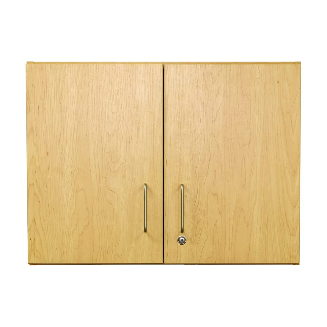 Tot Mate Wall Mounted Storage Lock Cabinet - 30in Wide | Ready-to-Assemble, Maple/Maple