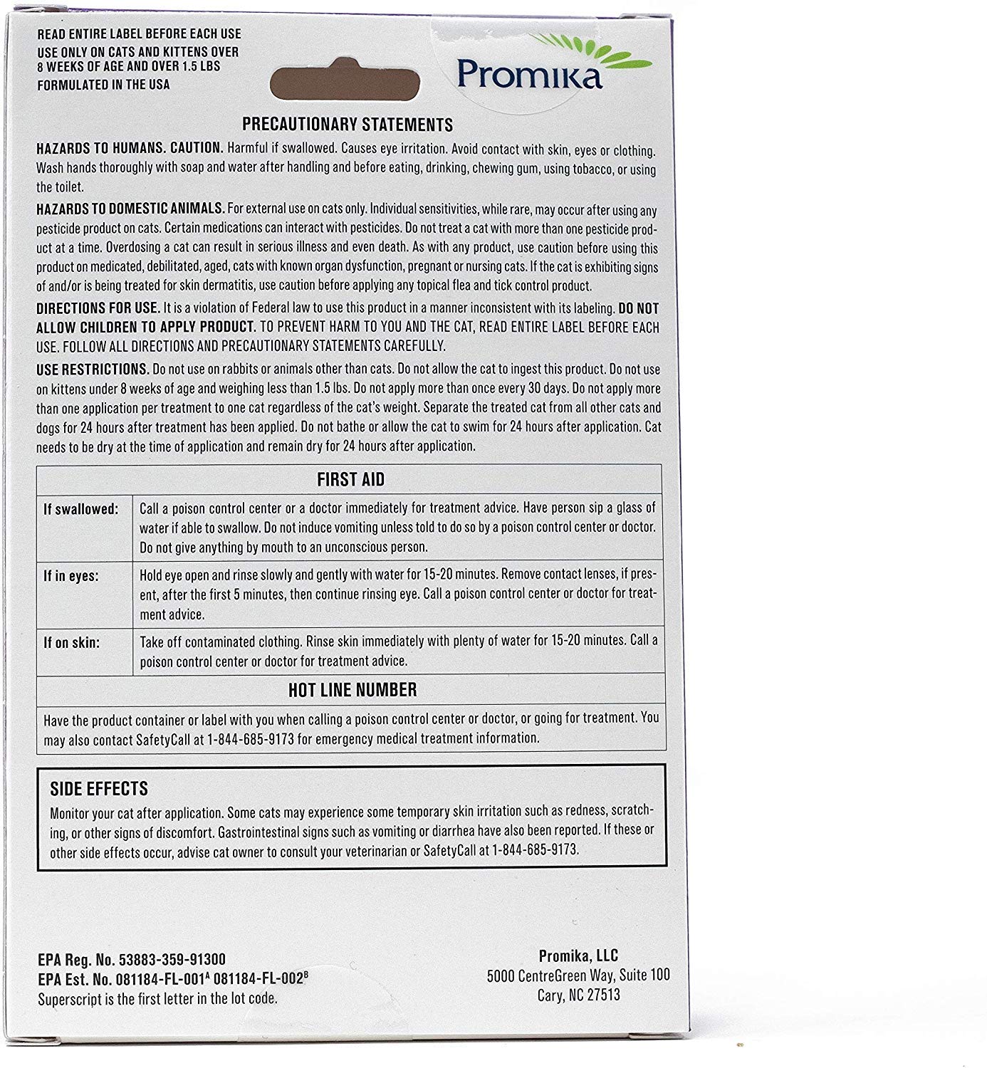 ShieldTec Flea and Tick Prevention for Cats, Kills Chewing Lice, Cat Flea Treatment (3 Dose)