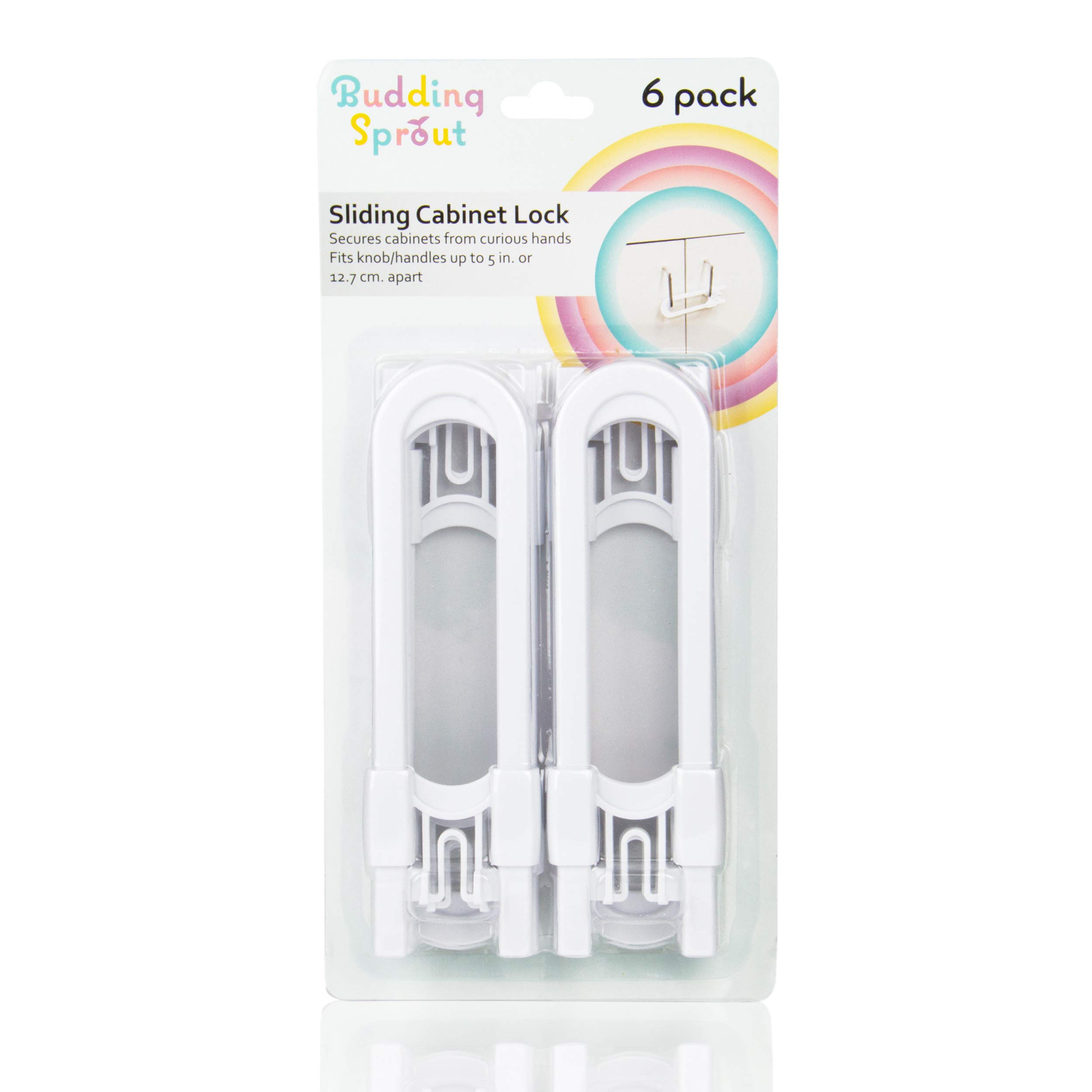 Safety Sliding Cabinet Lock (6-Pack) Easy to Use, Multi-Purpose Child Safety Lock, No Tools or Drilling Required, Best for Baby Proofing
