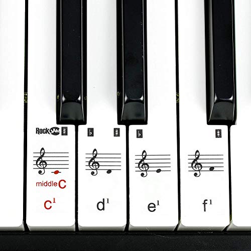 RockJam 61 Key Keyboard Piano Stand With Pitch Bend Kit, Piano Bench, Headphones, Simply Piano App & Keynote Stickers