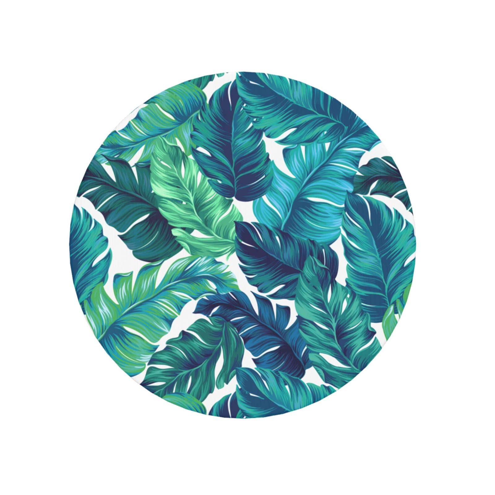 Tropical Palm Leaves Coasters for Drinks, Absorbent Coasters Set of 2, Coffee Cup Tabletop Protection Coaster, Housewarming Bar Kitchen Home Decor 4 Inch