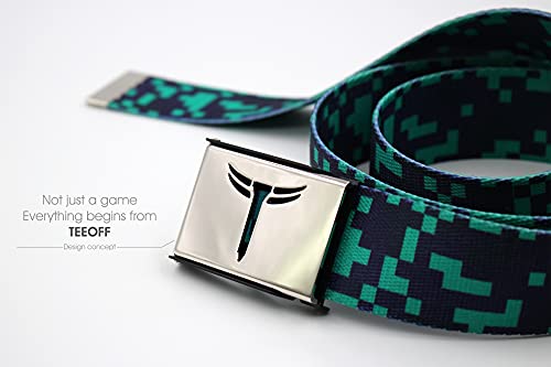 Teeoff Printed Webbing Belt Reversible Metal Buckle (Camouflage with new buckle, 47.2")