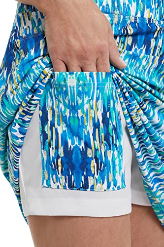 Tribal Women's Pull ON Skort W/Pockets, Lagoon, Medium