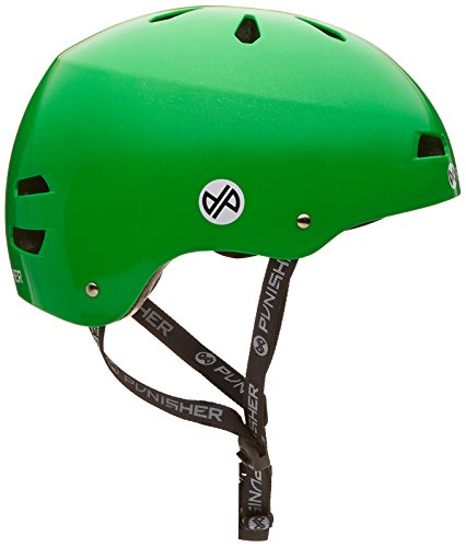 Punisher Skateboards Pro 13-Vent BMX Bike and Skateboard Helmet, Bright Neon Lime Green, Youth/Teen 9+, medium (9283)