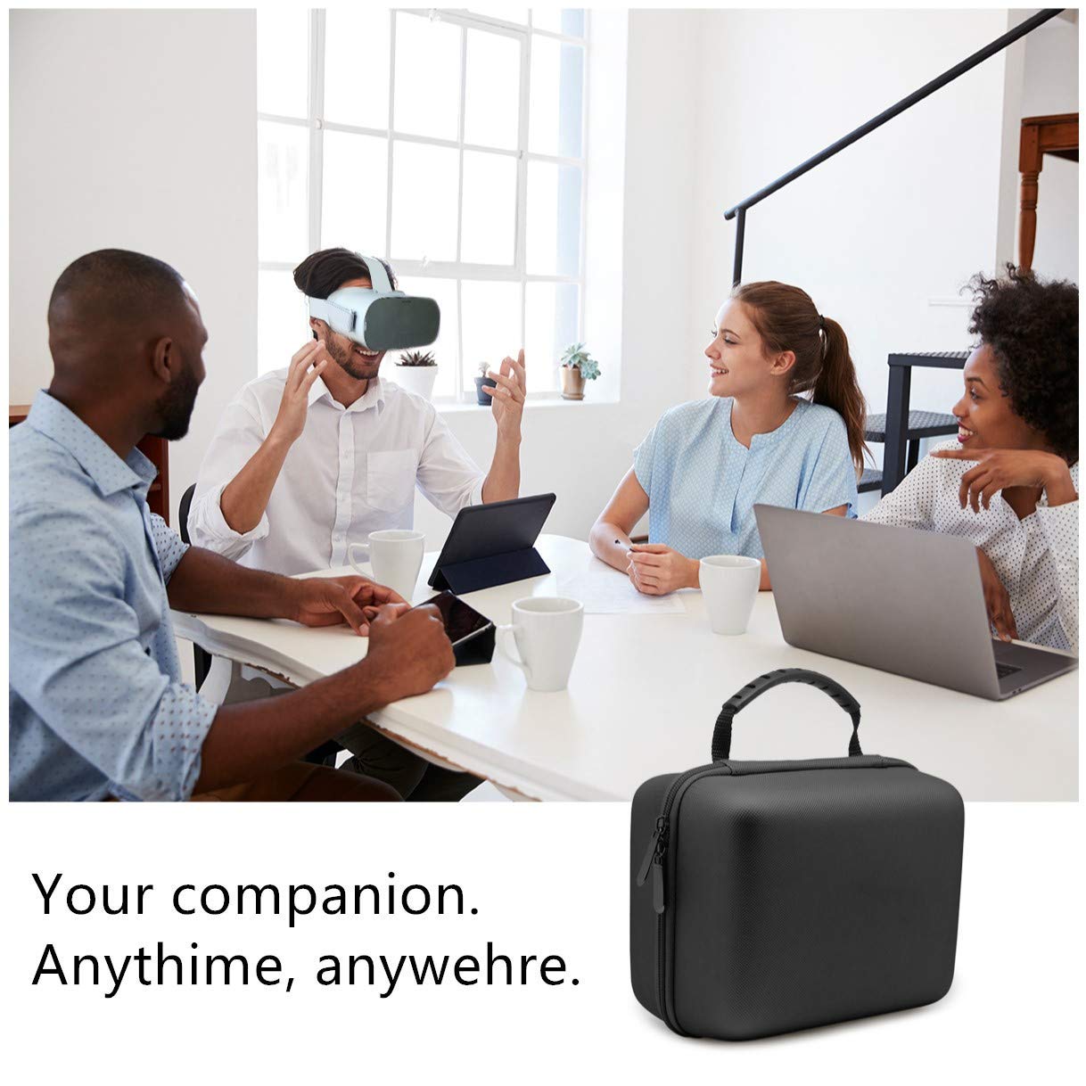 Surdarx VR Oculus Go Case Travel Storage Carrying Case for Oculus Go/Samsung Gear Virtual Reality Headset Gamepad Game Controller Kit (Black) (Renewed)