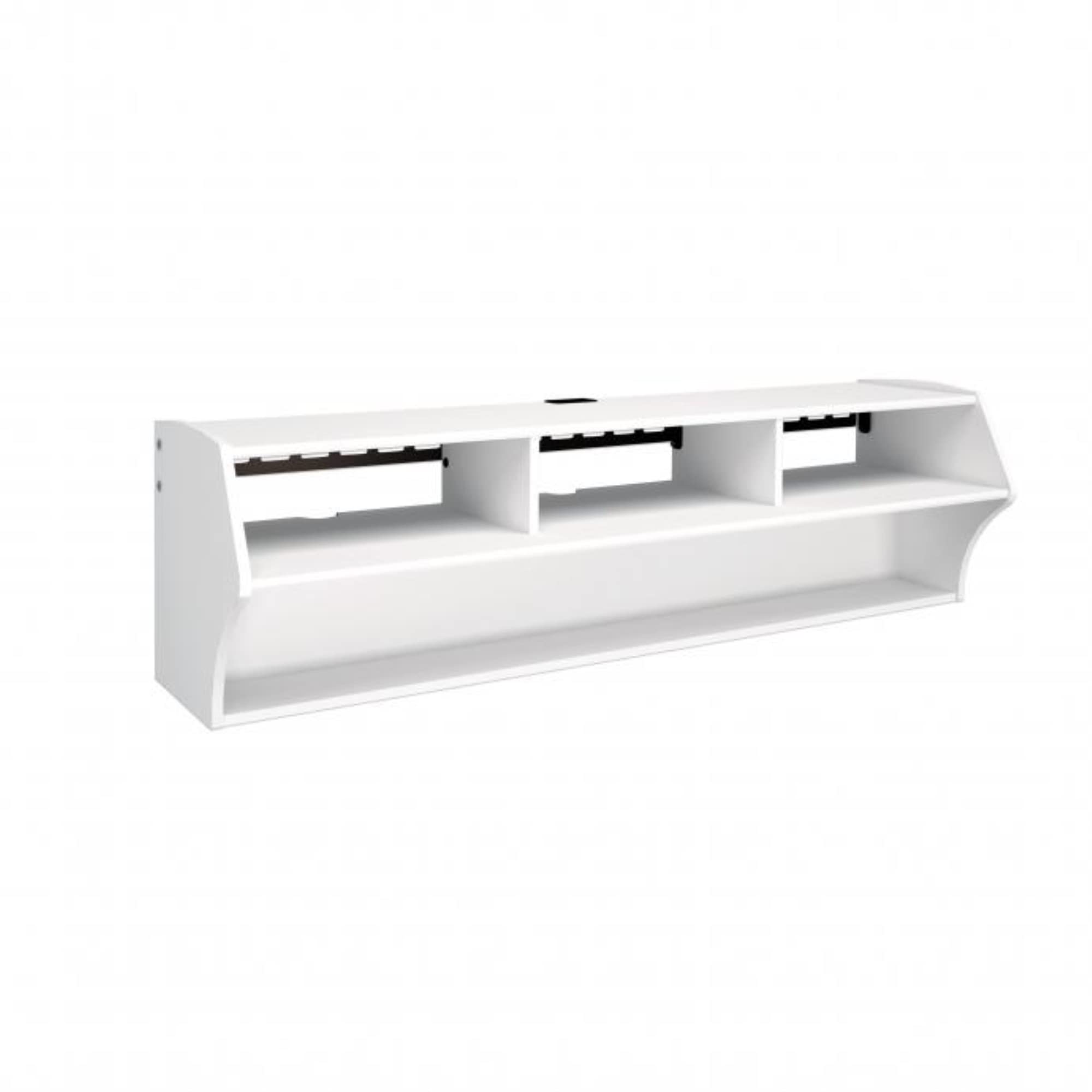Prepac Altus Plus 58 inch Floating TV Stand, White