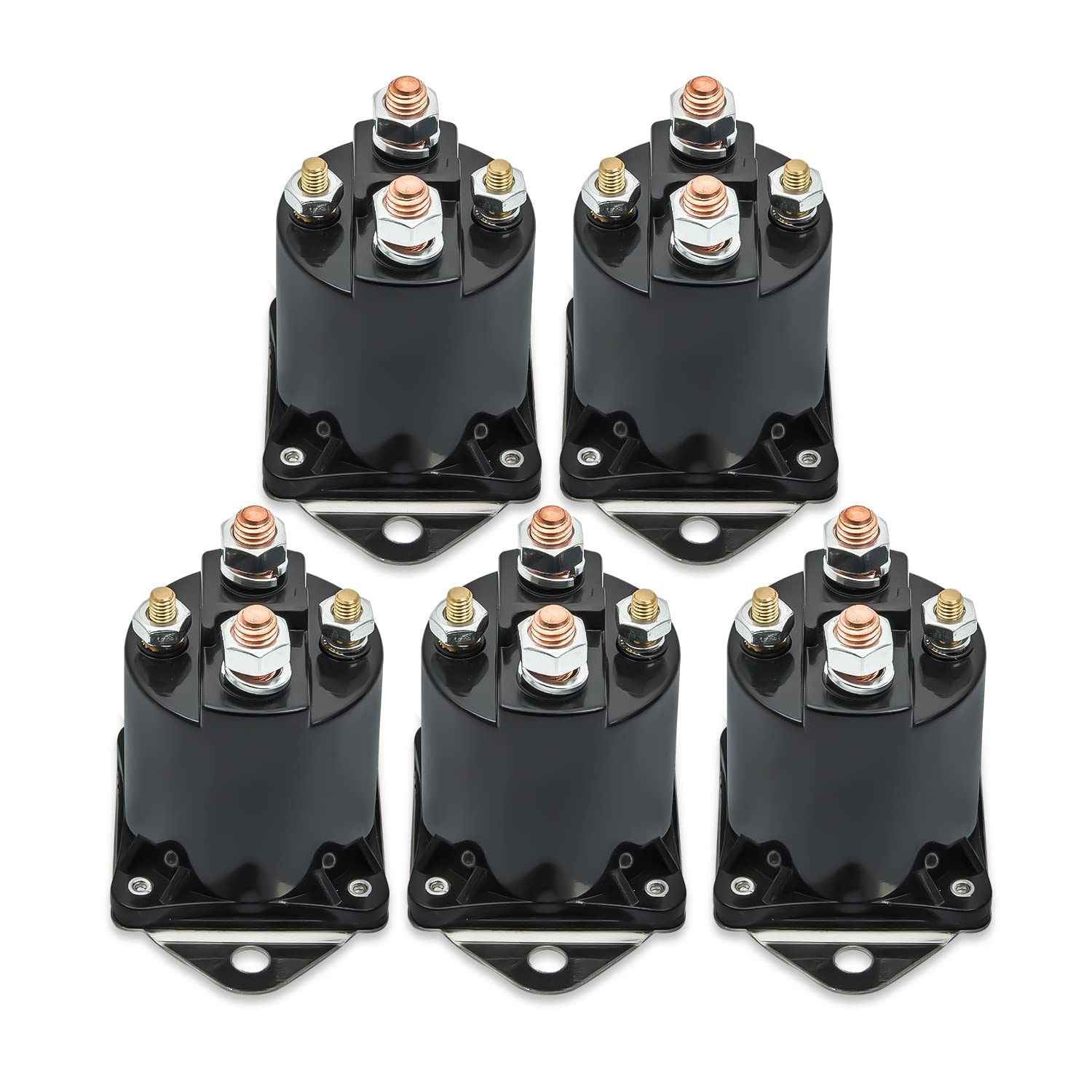 Wztepeng 5Pcs 36v golf cart solenoid 4 Terminals Solenoids Compatible with 1976-1998 Club Car DS Golf Cart,Replace# 8016