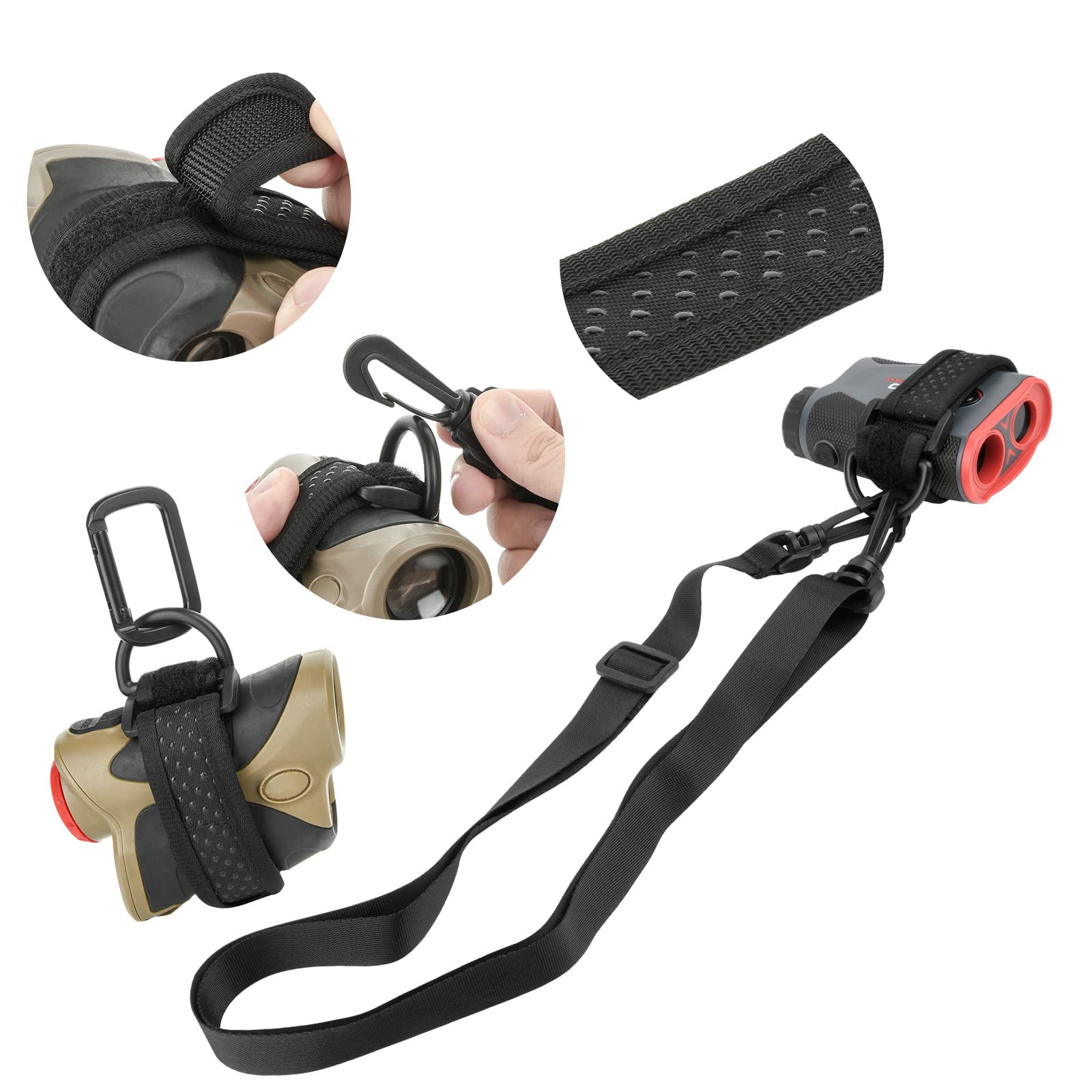 Xxerciz Rangefinder Lanyard Carabiner Golf Range Finder Holder Carrying Strap Golf Accessories for Golfer Hunting Rangefinders