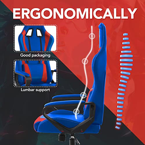 PC Gaming Chair Ergonomic Office Chair Desk Chair PU Leather Computer Chair High Back Racing Chair with Lumbar Support Armrest for Home Office