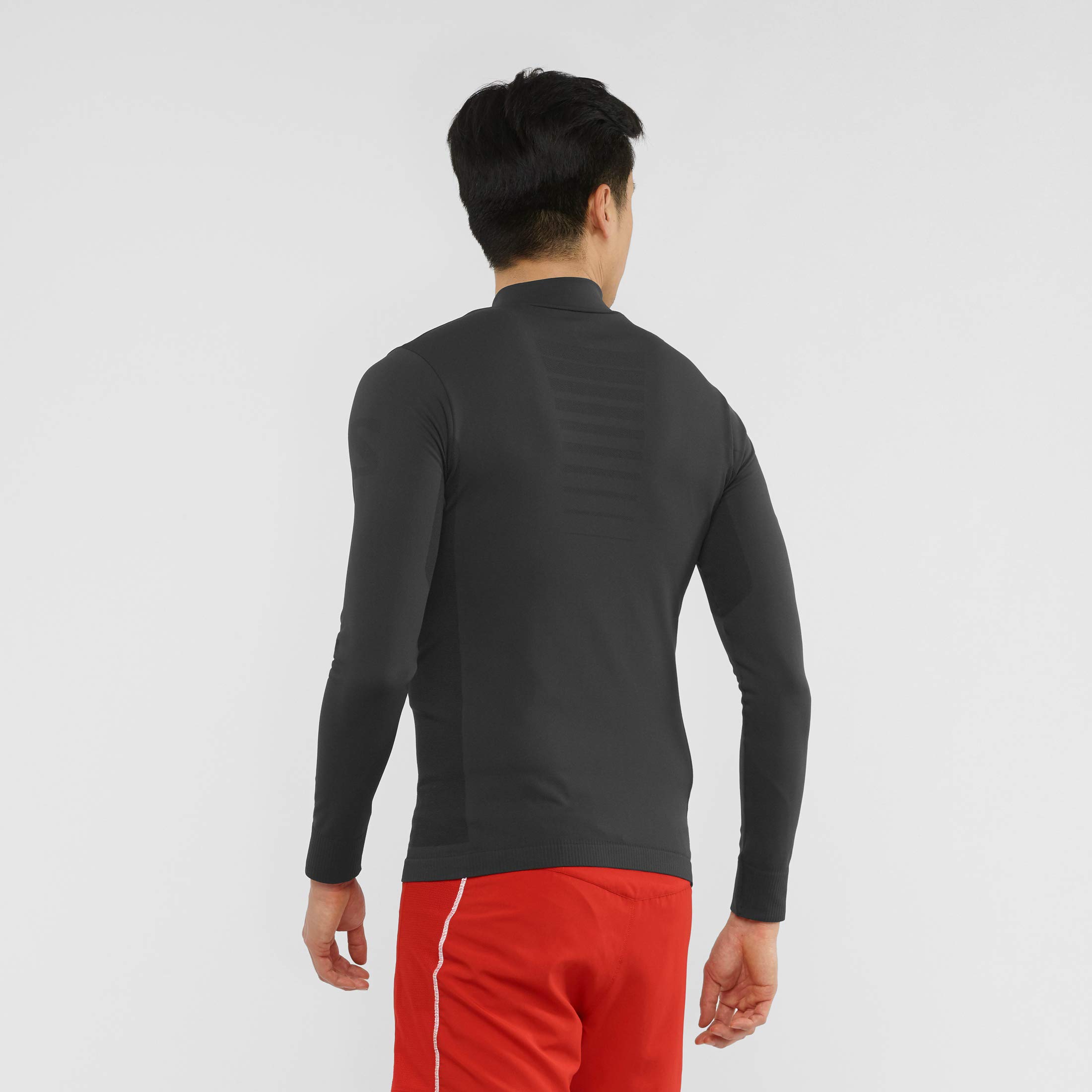 Salomon Men's Standard Explore Seamless Half Zip, Black, Medium