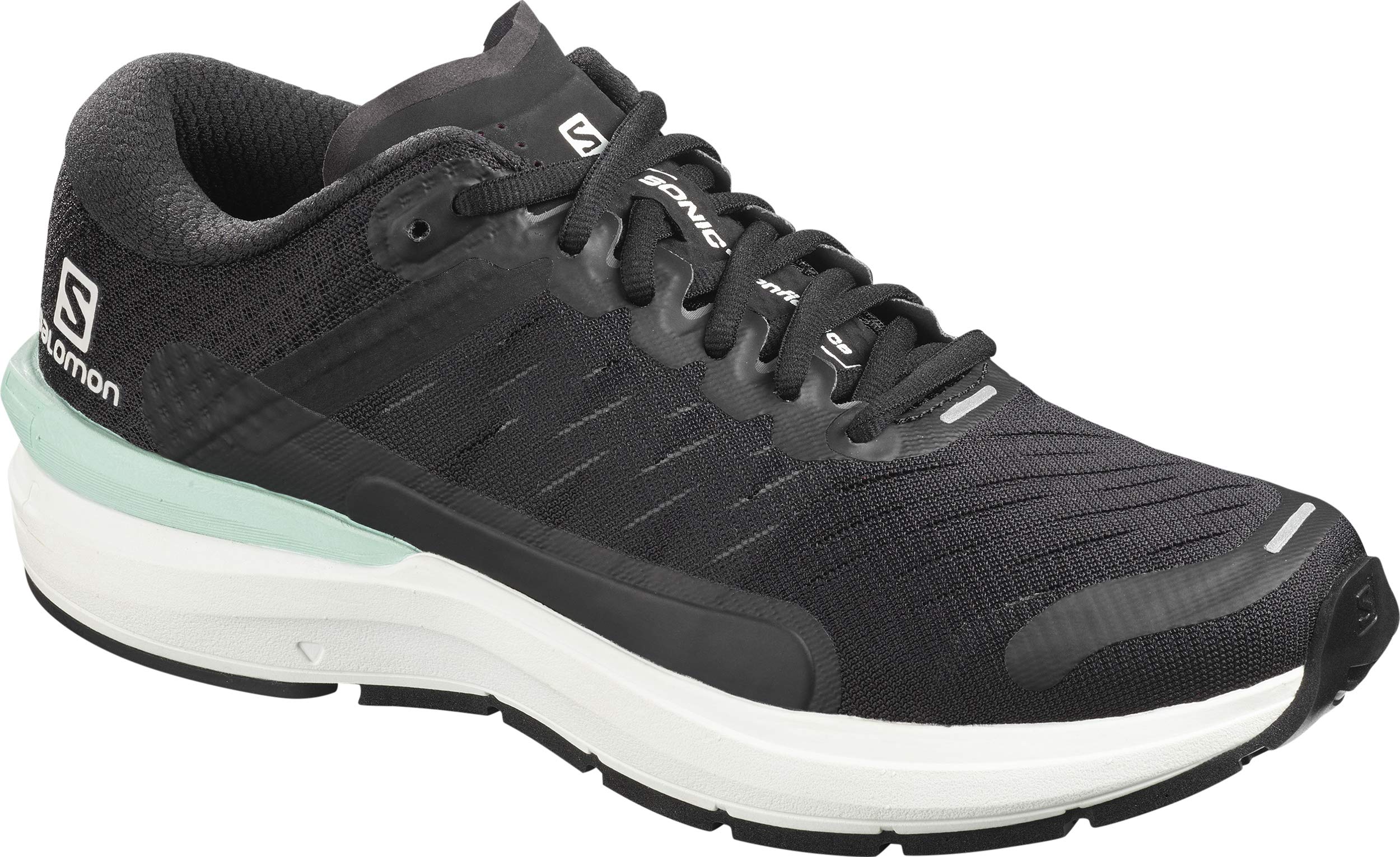 Salomon Sonic 3 Confidence Road Running Shoes for Women, Black/White/Quiet Shade, 10