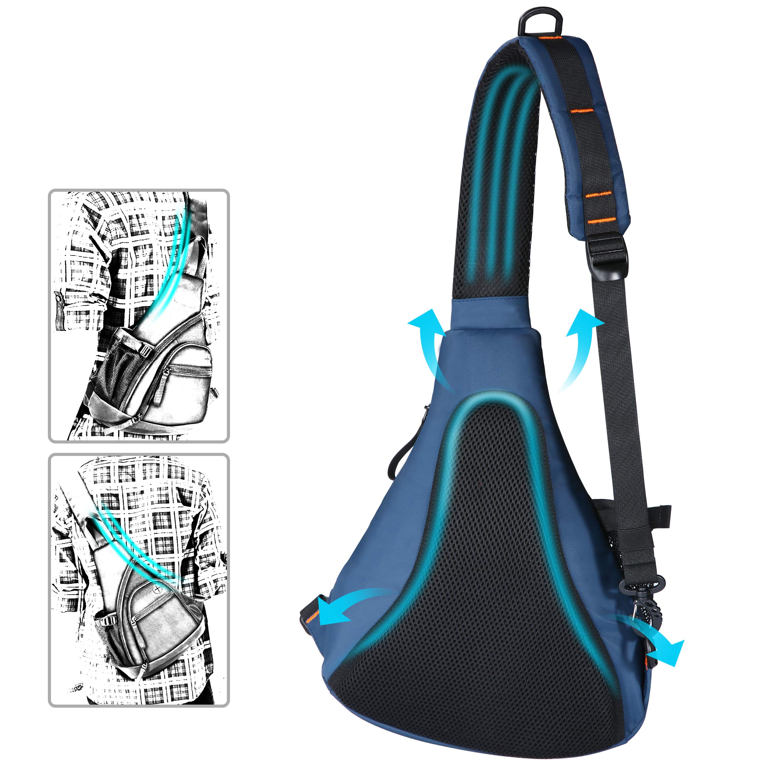 SIMTOP Sling Backpack Sling Bag Crossbody Daypack Casual Backpack Chest Bag Rucksack Crossbody Sling Backpack Sling Bag