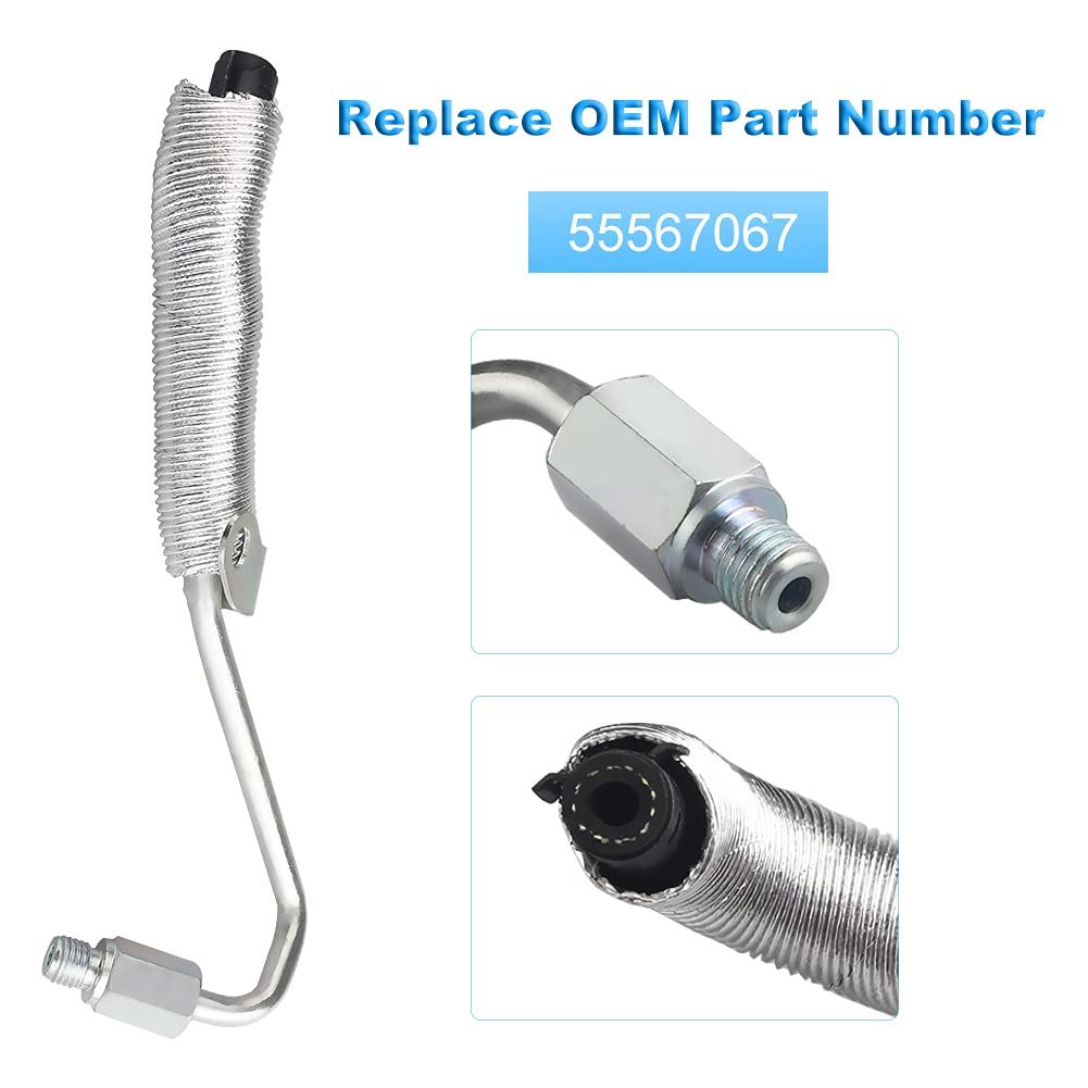 WATERWICH Turbocharger Coolant Return Hose Turbo Feed Line Pipe Compatible with Buick Encore Chevrolet Cruze Sonic Trax Replace# 55567067