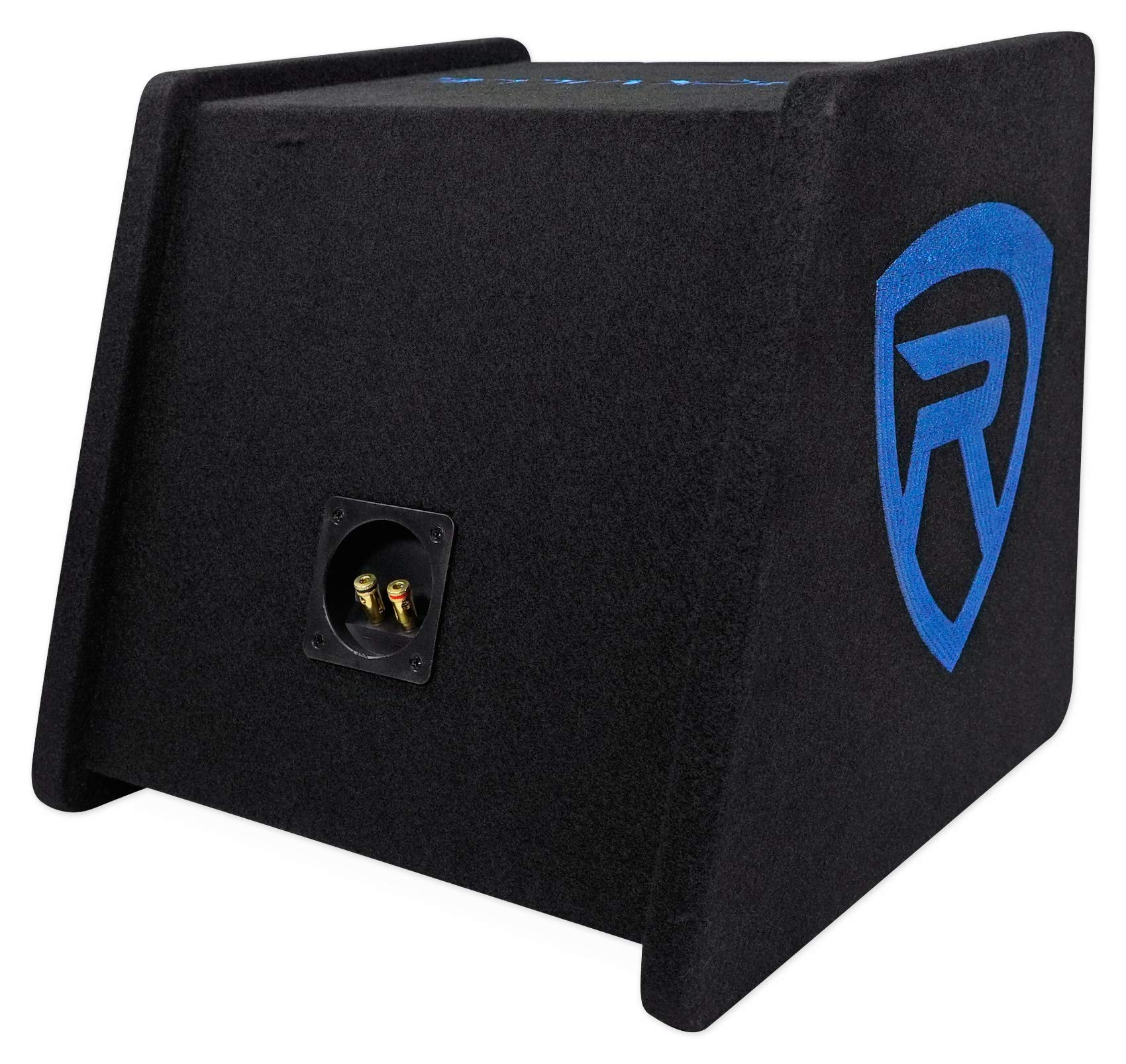 Rockville RV12.1C 600w 12" Loaded Car Subwoofer Enclosure+Mono Amplifier+Amp Kit,Black
