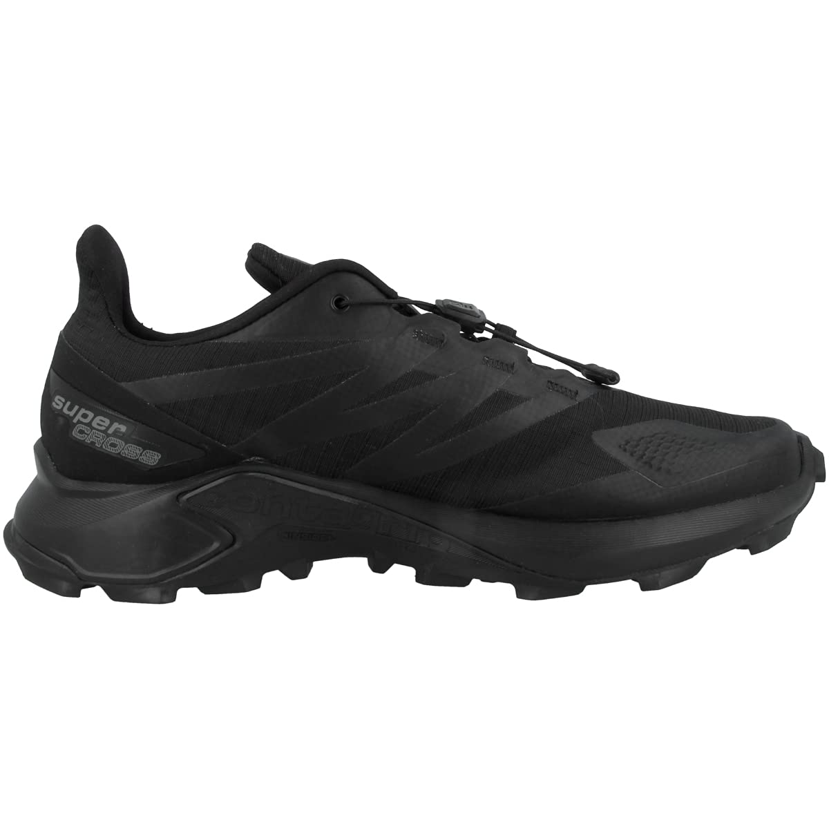 Salomon Supercross Blast Trail Running Shoes for Men, Black/Black/Black, 9.5