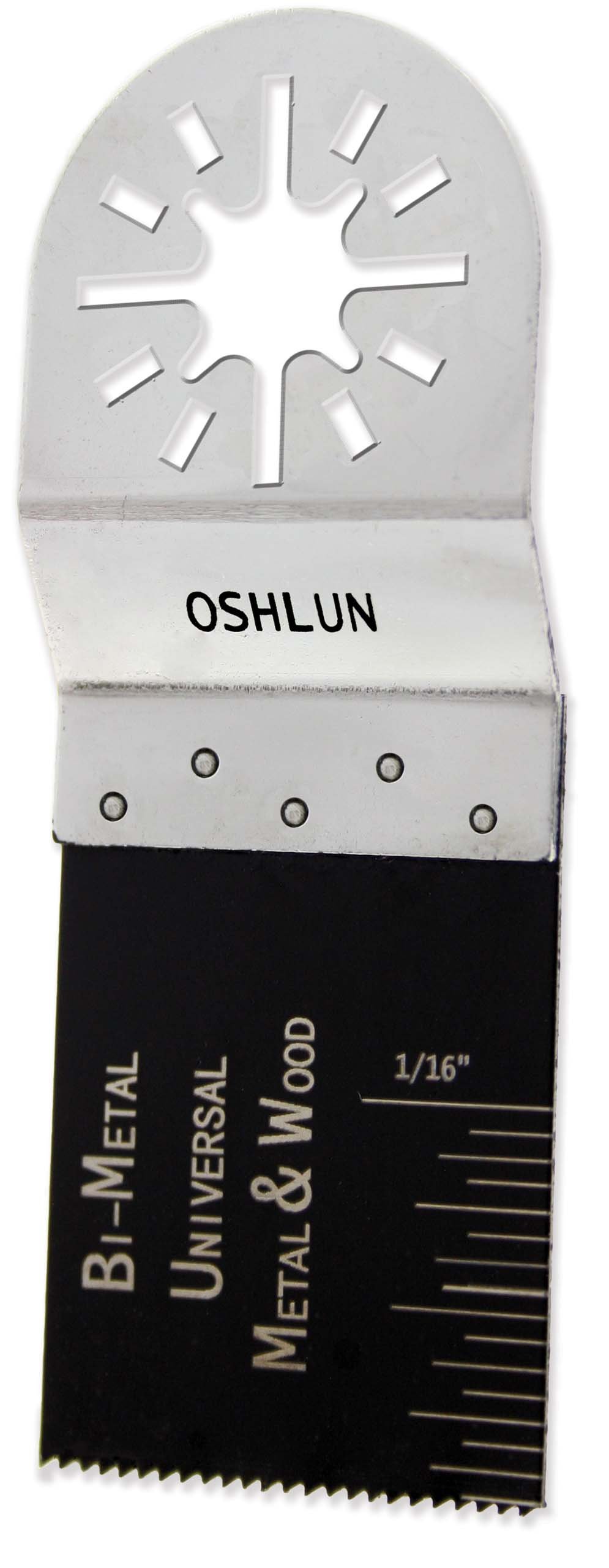 Oshlun MMA-0103 1-1/3-Inch Universal Bi-Metal Oscillating Tool Blade with Uni-Fit Arbor for Fein Multimaster, Dremel, and Bosch, 3-Pack