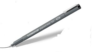Pigment Liner 1.2mm Black Ink Fine Line Marker box of 10