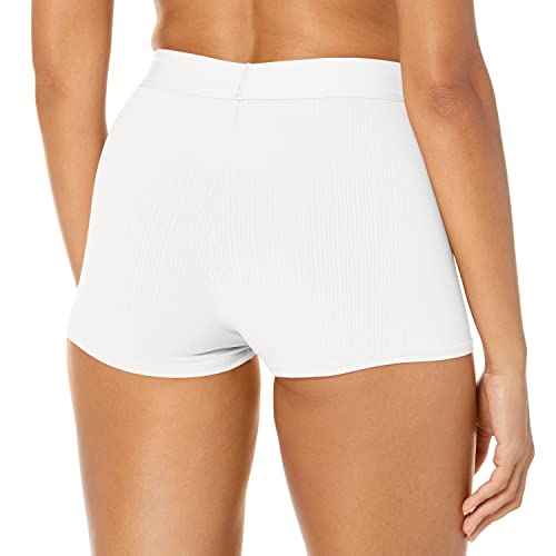 Wolford Women's Beauty Cotton Biker Shorts Support Tights, Pearl, M