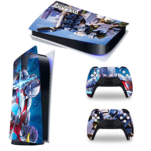 Supermen Fighting PS5 Digital Edition Console and Controller Skin Set - Playstation 5 Digital Edition Vinyl