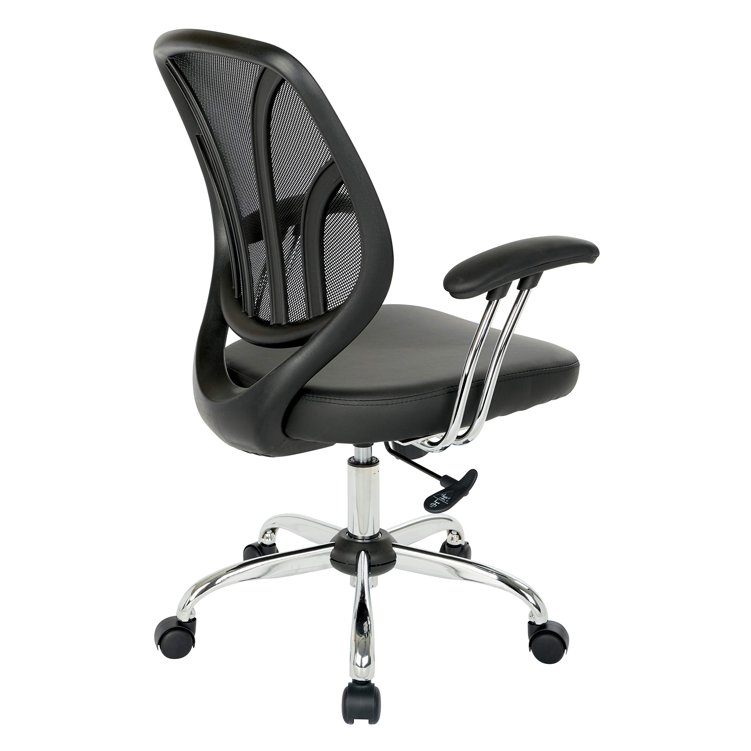 OSP Home Furnishings Screen Back Office Task Chair, Cream (EM69203C-U28)