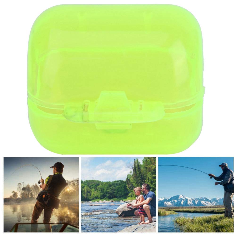 Tgoon Yellow Fishing Hook Box, Plastic 50Pcs Fishing Accessories Kit