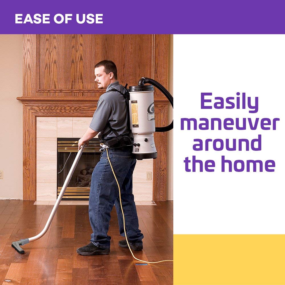 ProTeam Commercial Backpack Vacuum, MegaVac Vacuum Backpack with Blower Tool, Felt and Horse Hair Hard Surface Tool Kit, 10 Quart, Corded (Renewed)