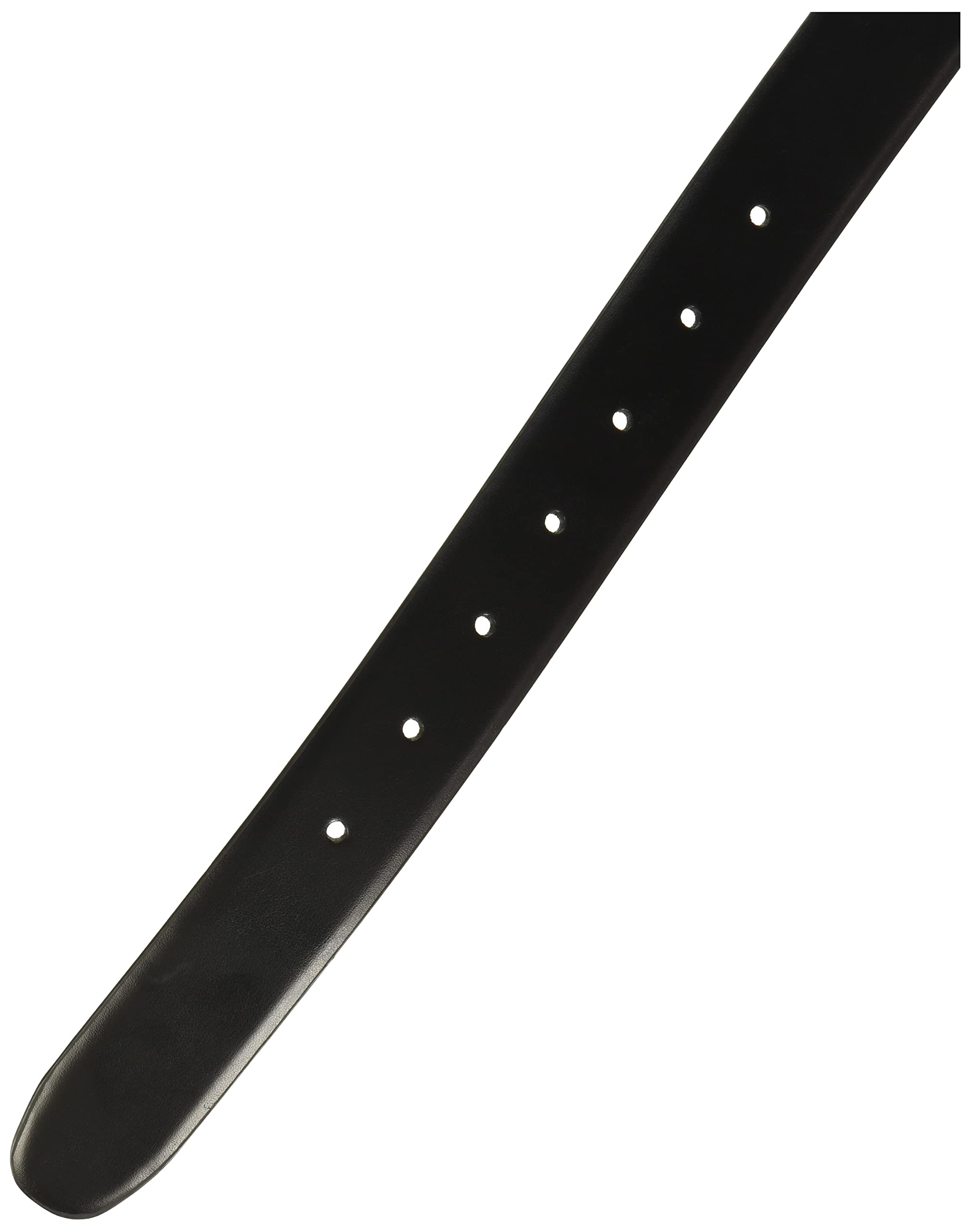 Perry Ellis Men’s Cop Belt with Burnished Edges and a Black Prong Buckle, Reversible Leather Belt for Men, Black, 32