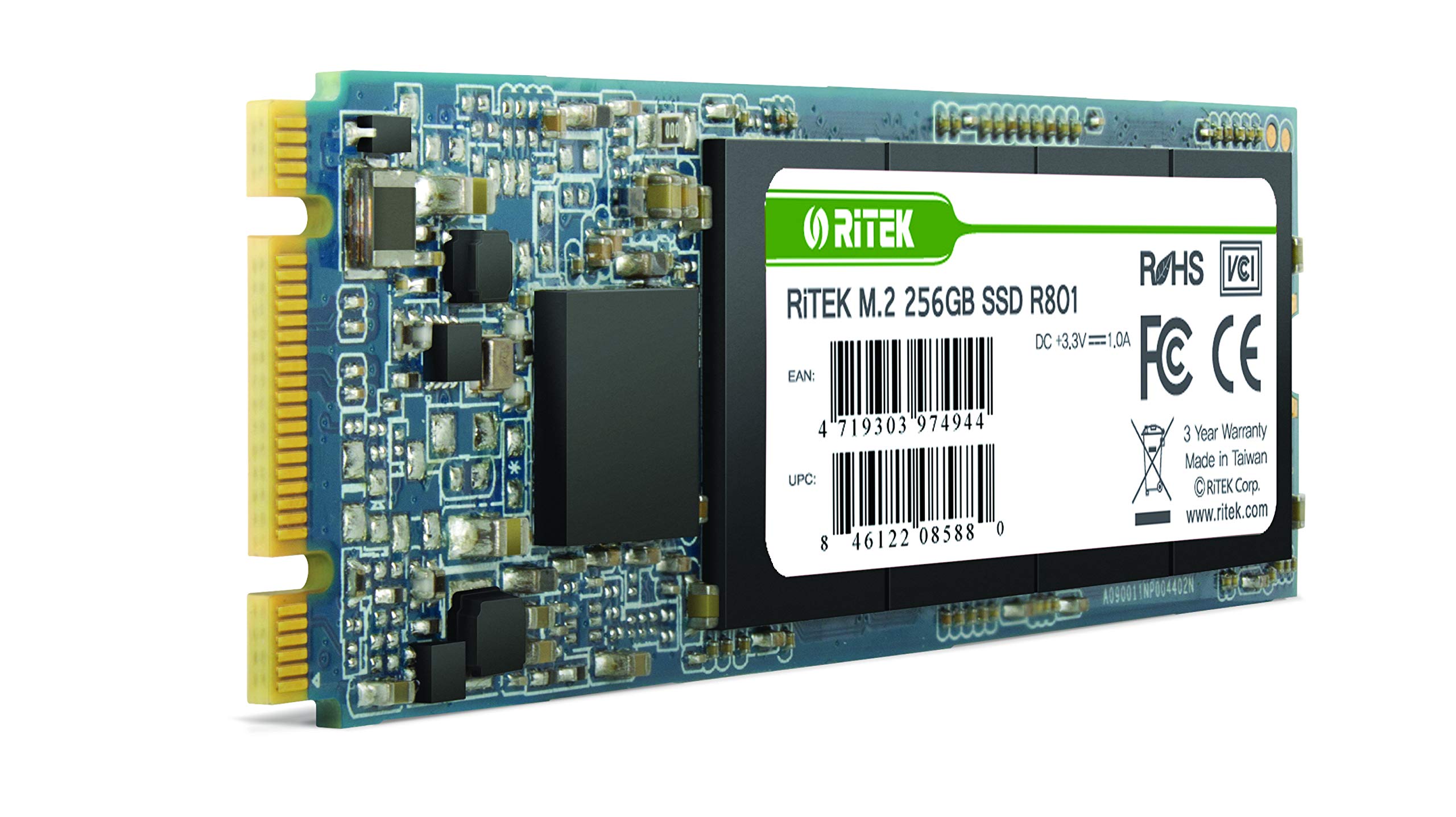Ritek 1TB SATA III M.2 2280 6Gb/s Internal SSD Solid State Drive 3D NAND Up to 500 MB/s R801