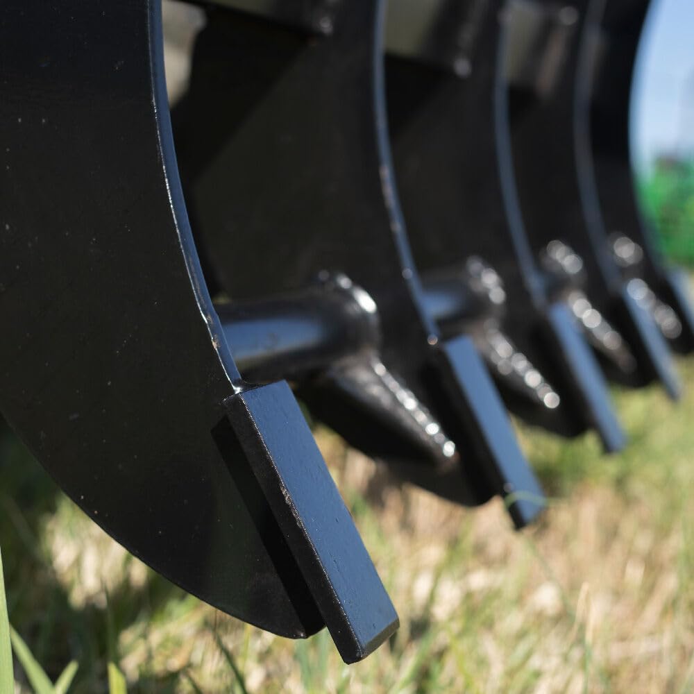Titan Attachments Skid Steer 48†Light-Duty Single Cylinder Root Grapple Rake, Economy Series