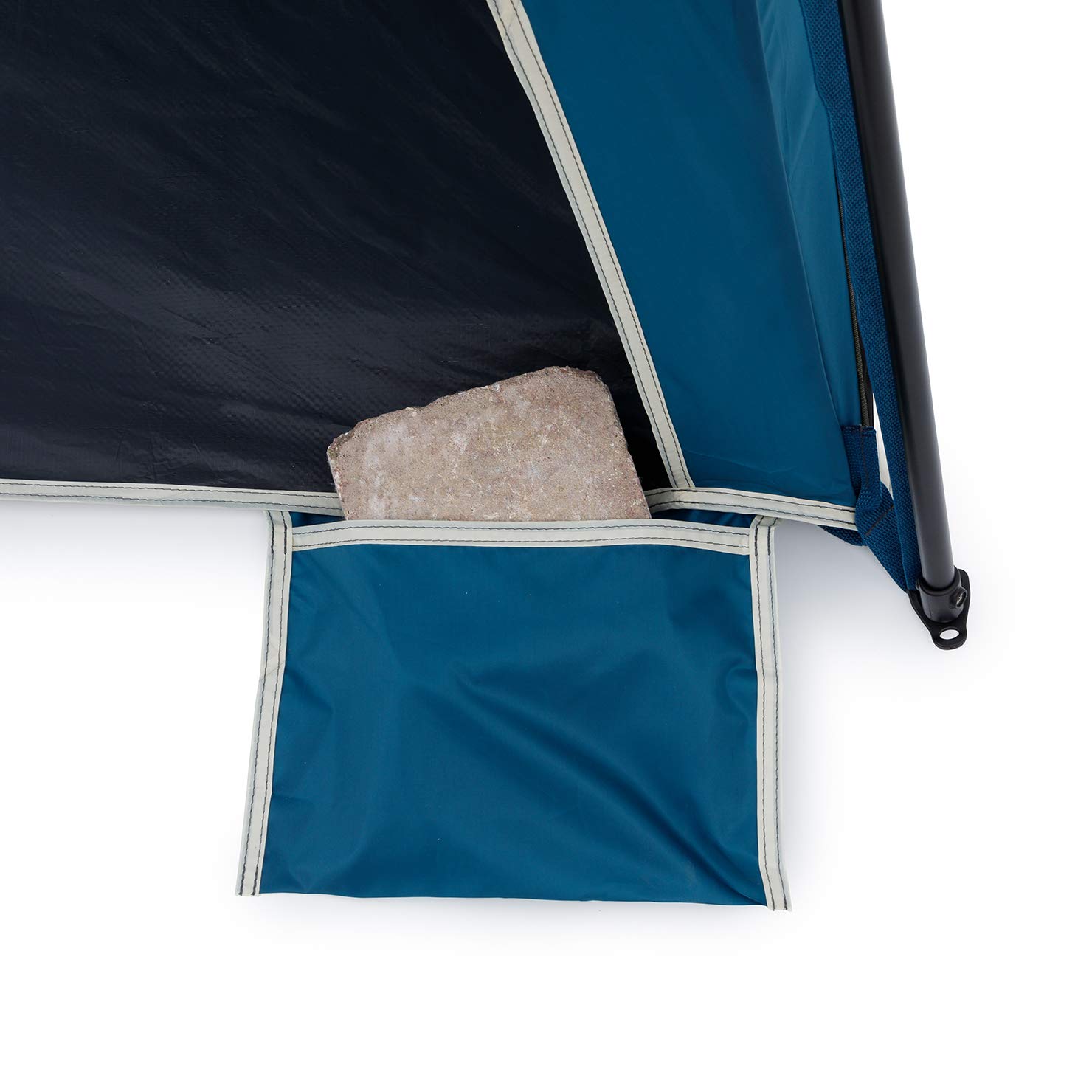 Outdoor Products Beach Tent Portable Sun Shade, 8'x6' Anti-UV Design Includes Instant Setup, Solid Back Wall for Shade, Two Storage Pockets for Essentials, Plus a Carrying Bag, Stakes and Guy Lines