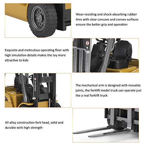 RiToEasysports 1:50 Engineering Car Model Childrens Alloy Forklift Vehicle Toys, Engineering Mixer Sets, Suitable for Children Boys