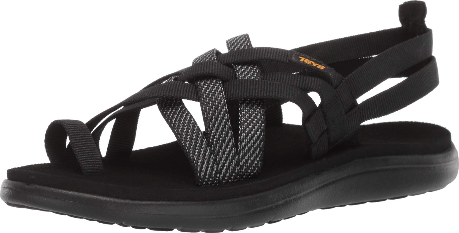Teva Women's Voya Strappy Sandal, Hera Black, 9