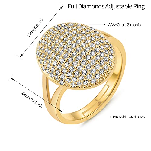 Winssigma Gold Cubic Zirconia Ring for Women, Bella Ring Fushia Heart Diamond Ring Lip Ring Paper Clip Ring for Women