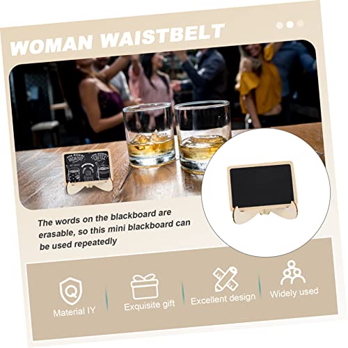 STOBOK 10pcs Message Board para Mesa De Desktop Blackboards Wooden Message Board Wedding Chalk Signs Wooden Blackboard Wedding Adornment Mini Blackboard Wooden Easel