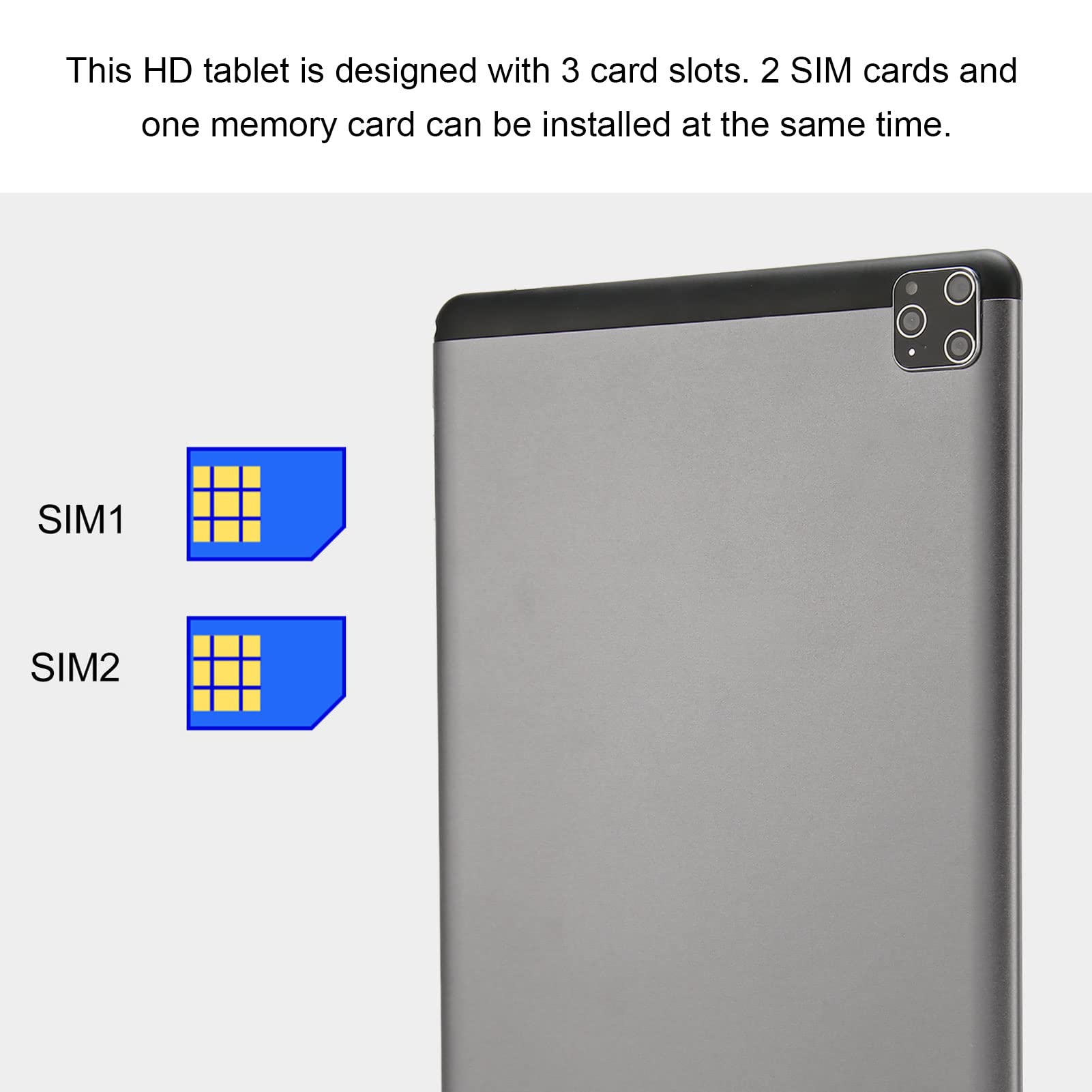 Tablet 10.1 inch HD Screen Android 10 Tablets, 4GB RAM and 64GB ROM Octa Core Smart Pad, Dual SIM Dual Standby, Built in 5000mAh Lithium Battery