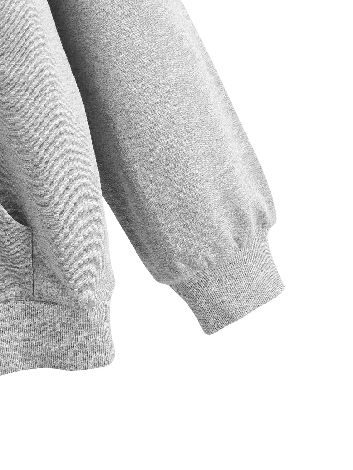 SweatyRocks Women's Hooded Sweatshirt Letter Print Long Sleeve Oversized Pullover Tops Hoodies Light Grey XL