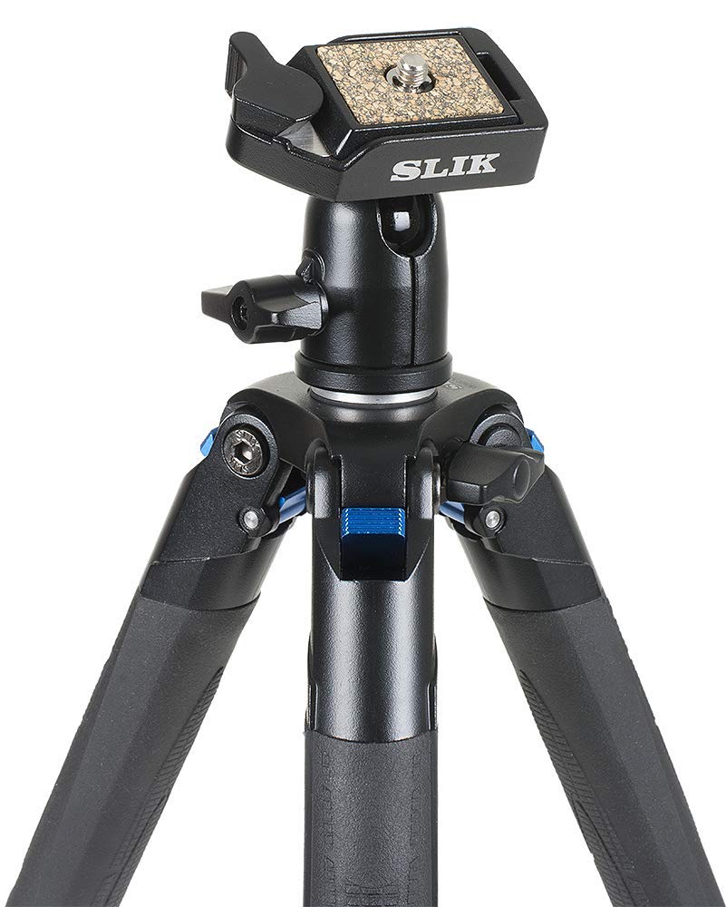 SLIK Sprint PRO III Travel Tripod w/SBH-100 Ball Head for Mirrorless/DSLR Sony Nikon Canon Fuji Cameras and More - Black (611-889)