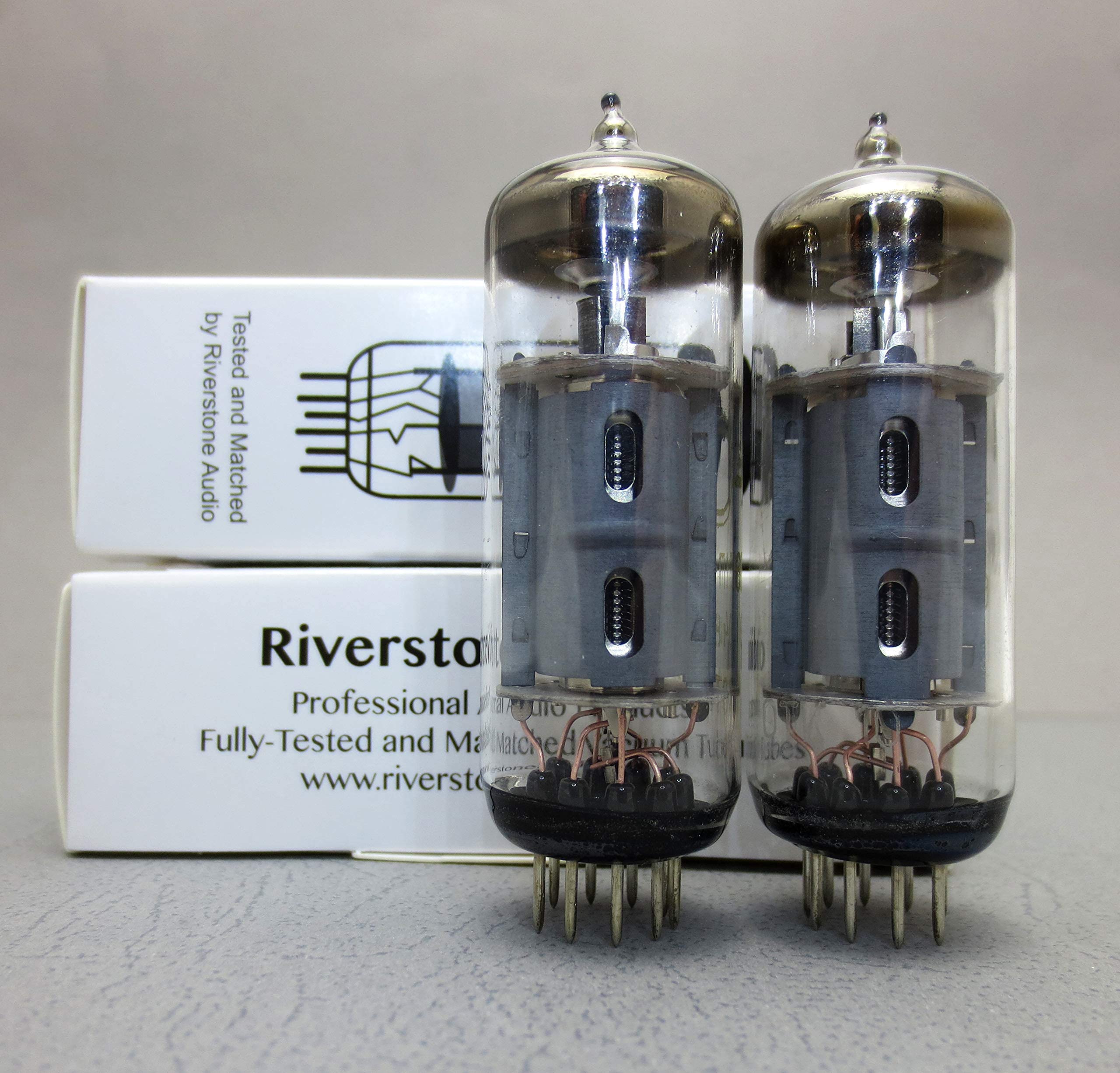 Riverstone Audio - 6P1P-EB Tested AND Matched Pair (2 tubes) - Vintage Vacuum Tubes - Amplitrex Tested - Replacement for 9-PIN 6P1 / 6P1P Tubes - Platinum Grade Pair - (2 tubes) 6P1P-EB