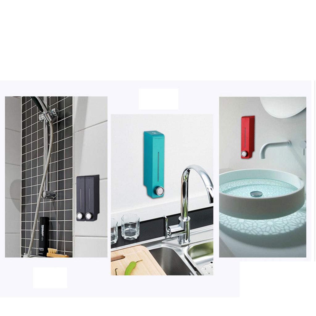 TGRTY Soap Dispenser Liquid Dispenser Household Double Head Bathroom Free Punch Liquid Distributor Bathroom Wall Mounted Manual Foam Dispenser Kitchen Hand Foam Bottle Lotion Dispenser (Color : J)