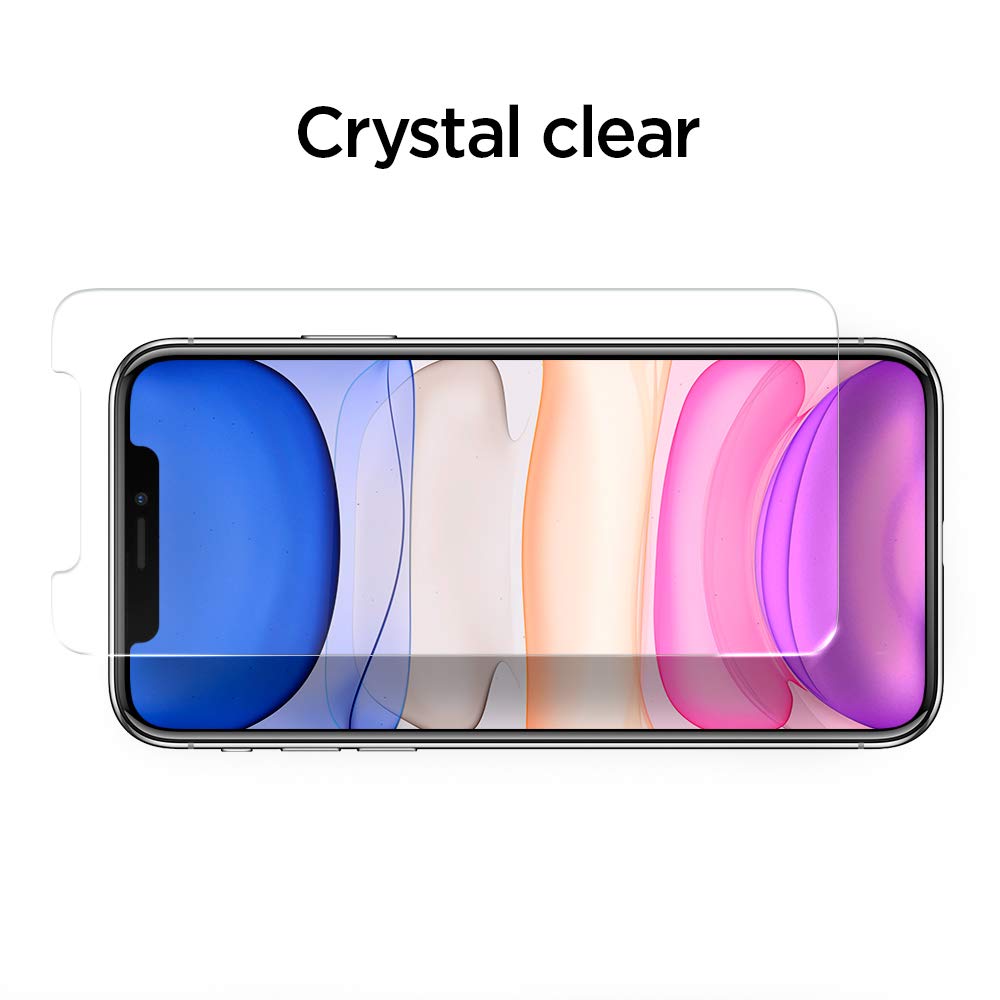 Spigen Tempered Glass Screen Protector [GlasTR AlignMaster] designed for iPhone 11 [2 Pack] - Edge to Edge Protection