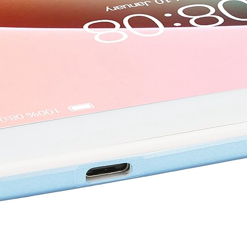 Tablet 1960x1080 IPS Screen Octa Core CPU Processor Blue 8 Inch Travel Tablet for Home (US Plug)