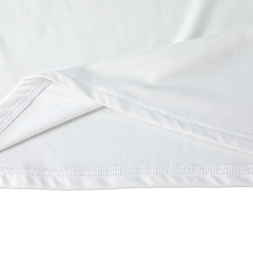 Womens Base Layer Thermal Tops Long Sleeve Tops Crew Neck Stretch Fitted Underscrubs Layer Tee Shirts Tops White-XXL