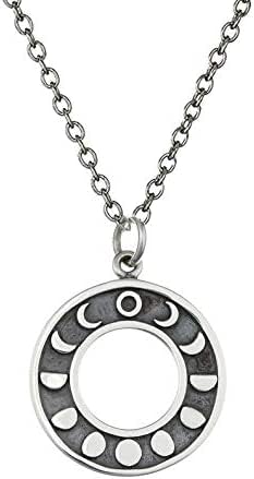 Two Cups Sterling Silver Moon Phase Necklace Sterling Silver Chain
