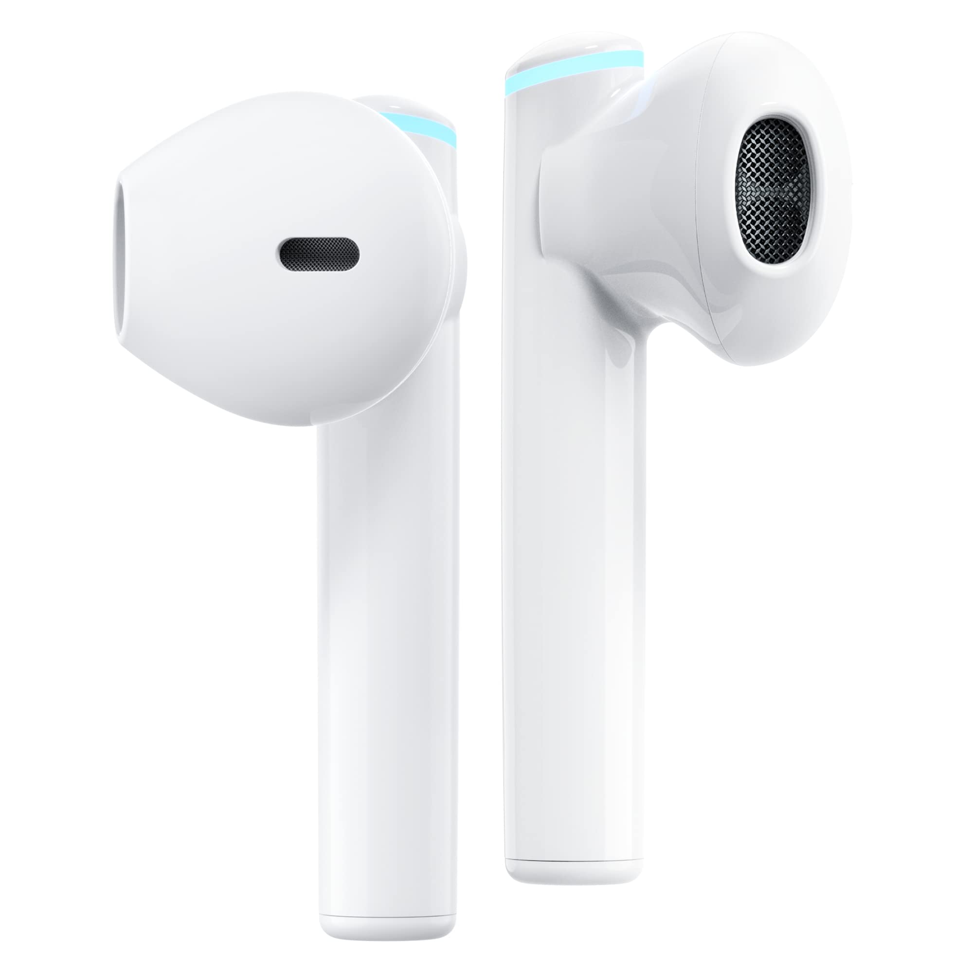 Wireless Earbuds Bluetooth Headphones - 30H Playtime with USB C Charging Case Stereo Bass Earphones Touch Control Sport in-Ear Bluetooth Earbuds with Built-in Noise Cancelling Mic for Android iPhone