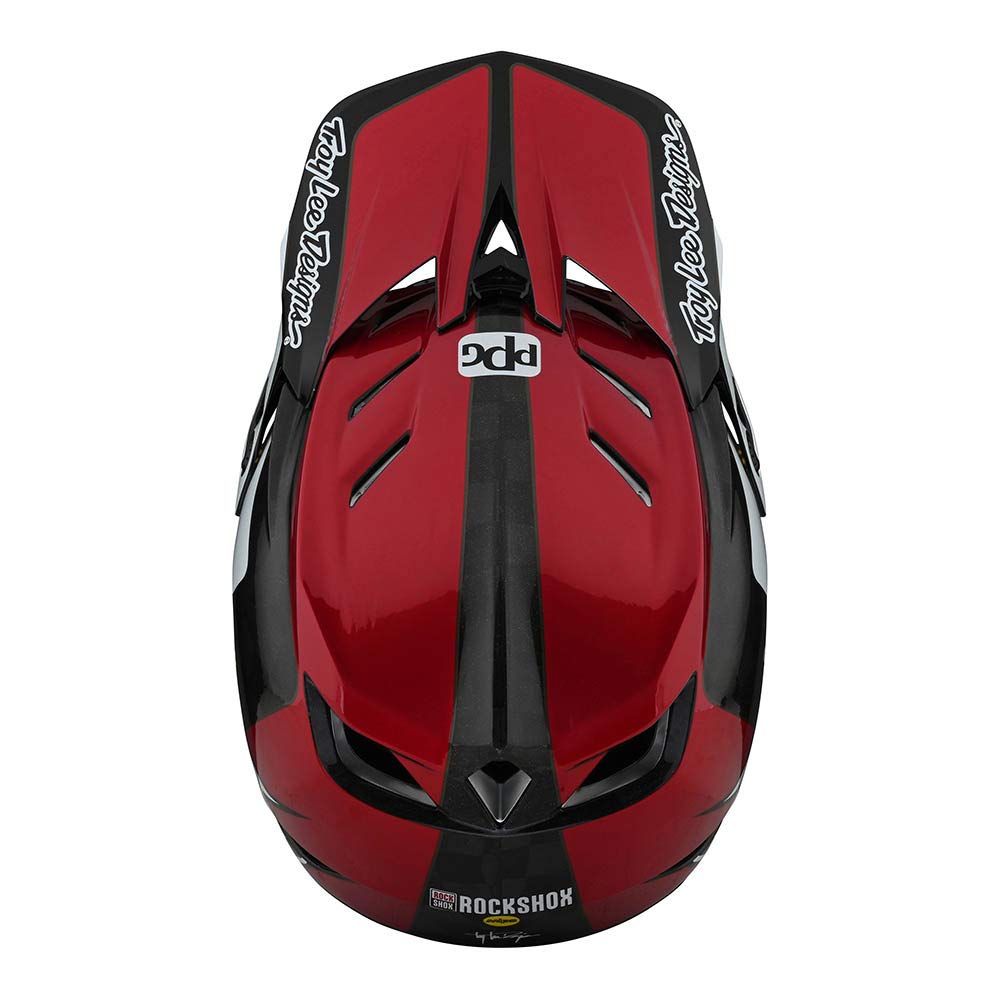 Troy Lee Designs Adult | Downhill | Mountain Bike | BMX | Full Face D4 Carbon Helmet Corsa SRAM W/MIPS (Red, XL)