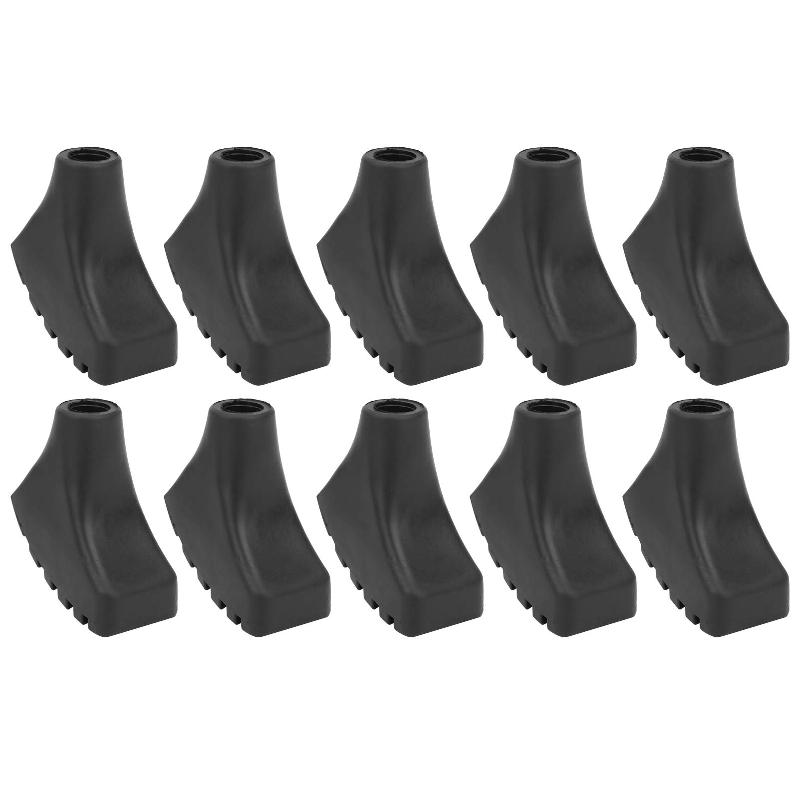 RiToEasysports 10Pcs Walking Stick Pad PVC Lightweight Trekking Pole Replacement Tips with 11mm Interface Inner Diameter