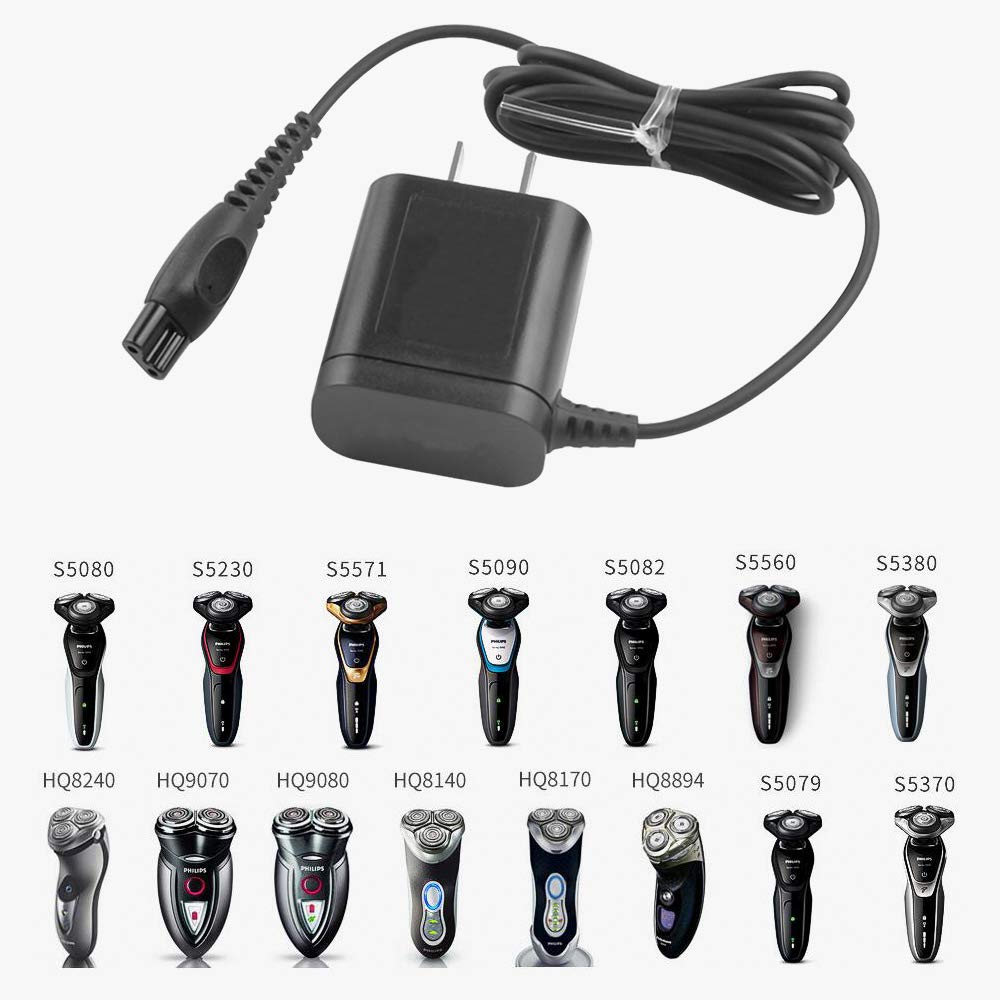 Replacement Power Supply Charger Adapter Cord Compatible with Shaver Charger HQ8505 7000 5000 3000 Series Electric Shaver Razor, Aquatec, Arcitec, Multigroom Beard Trimmer